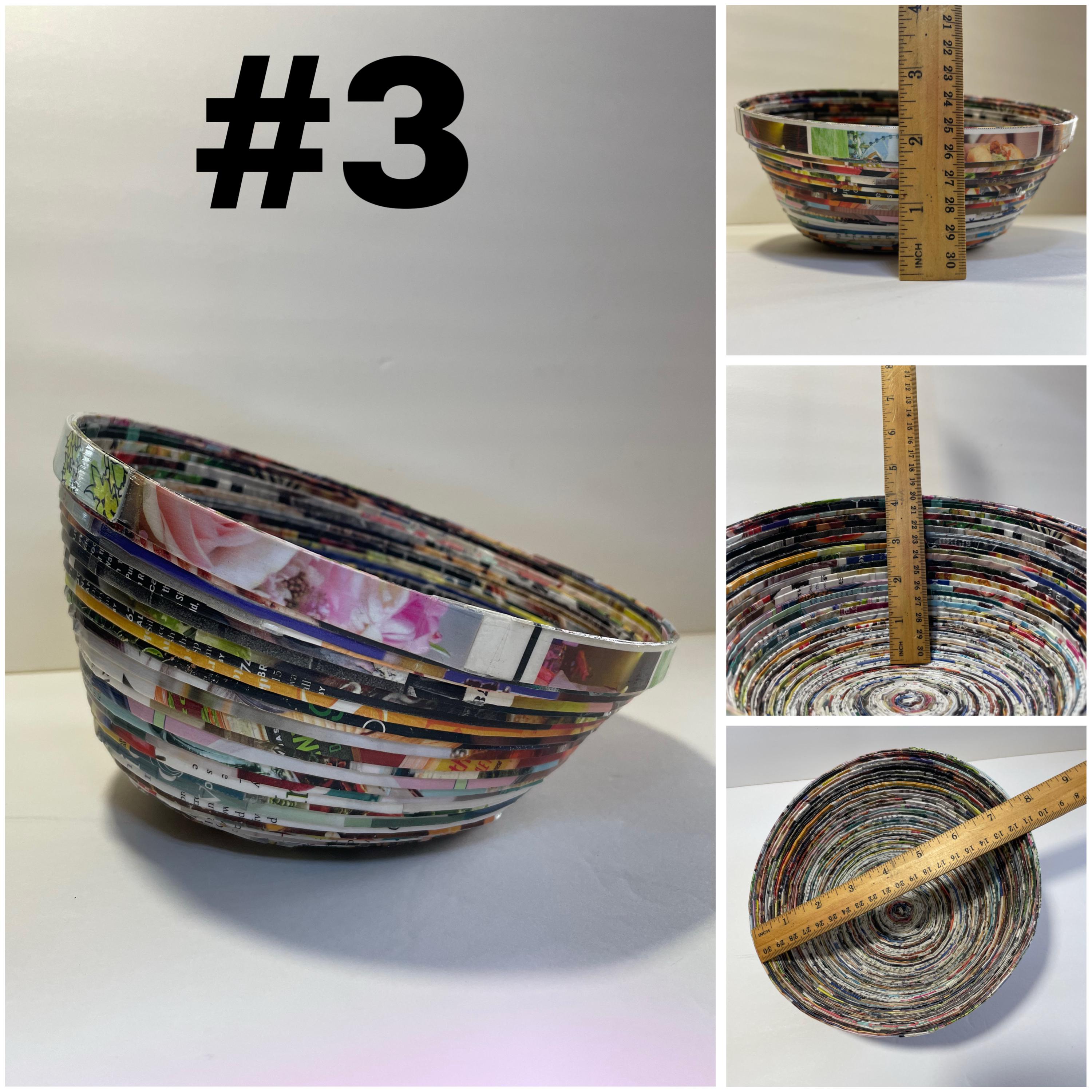 Recycled Paper Magazine Bowls Large - Etsy