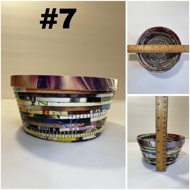 Recycled Paper Magazine Bowls Medium - Etsy
