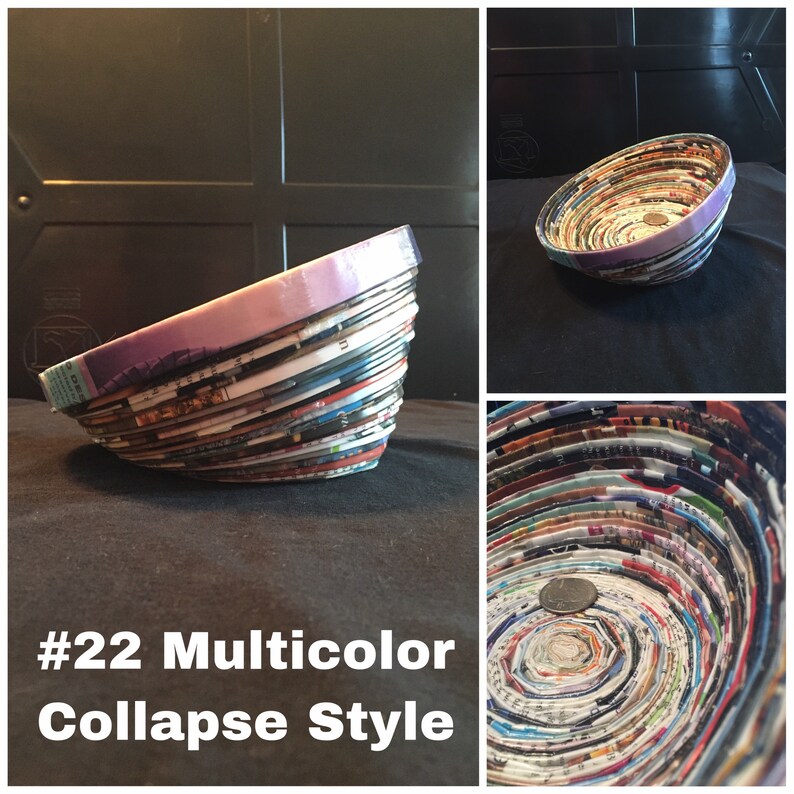 Recycled Paper Magazine Bowls Large - Etsy