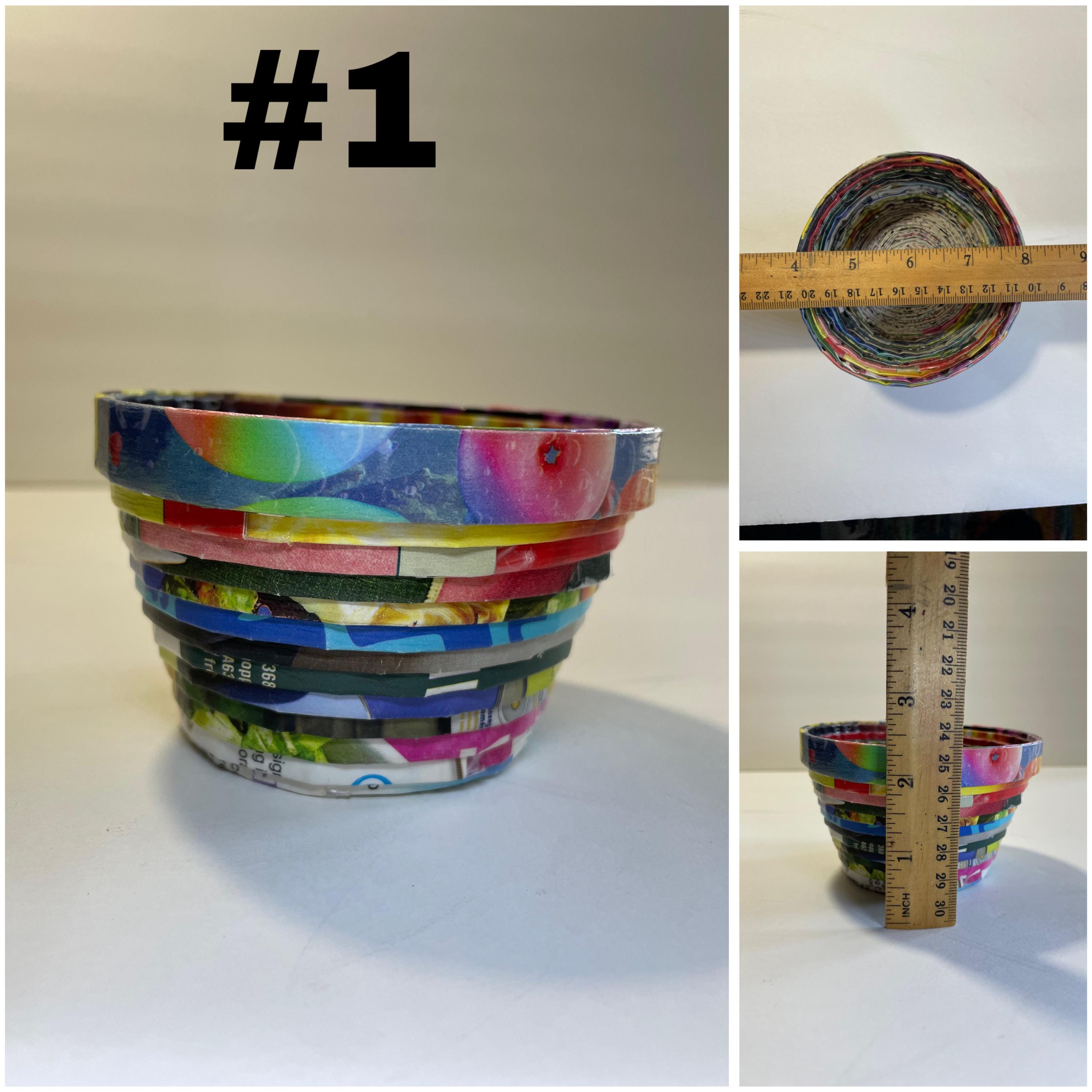 Recycled Paper Magazine Bowls Small - Etsy