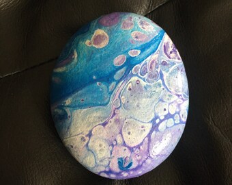 Purple Painted Rock - Etsy