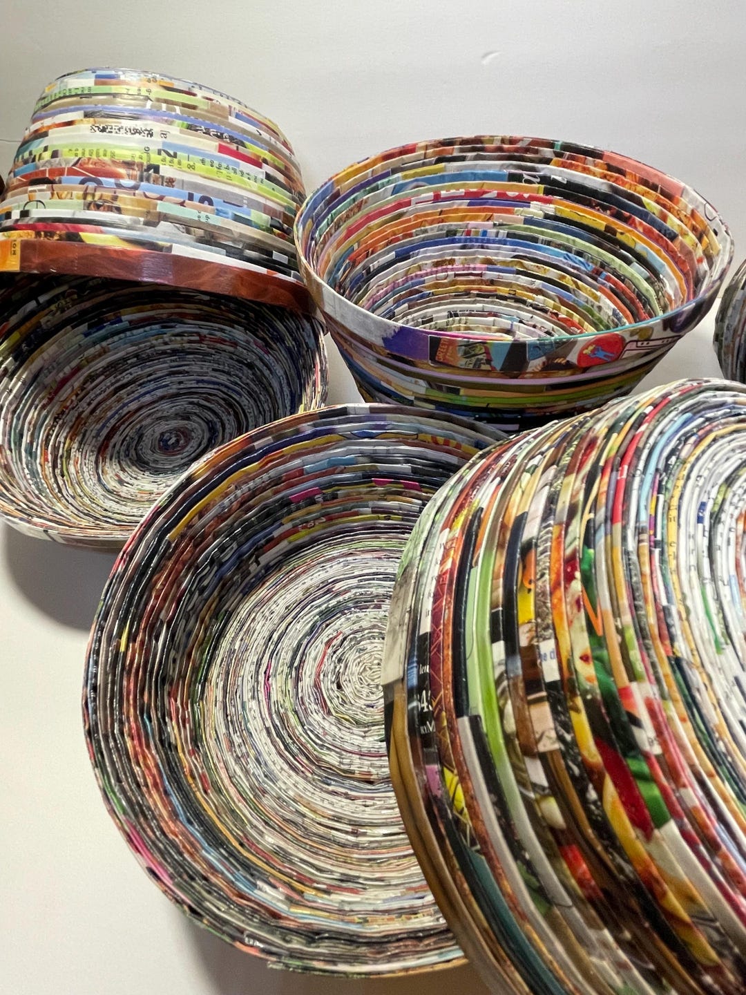 Recycled Paper Magazine Bowls Large - Etsy