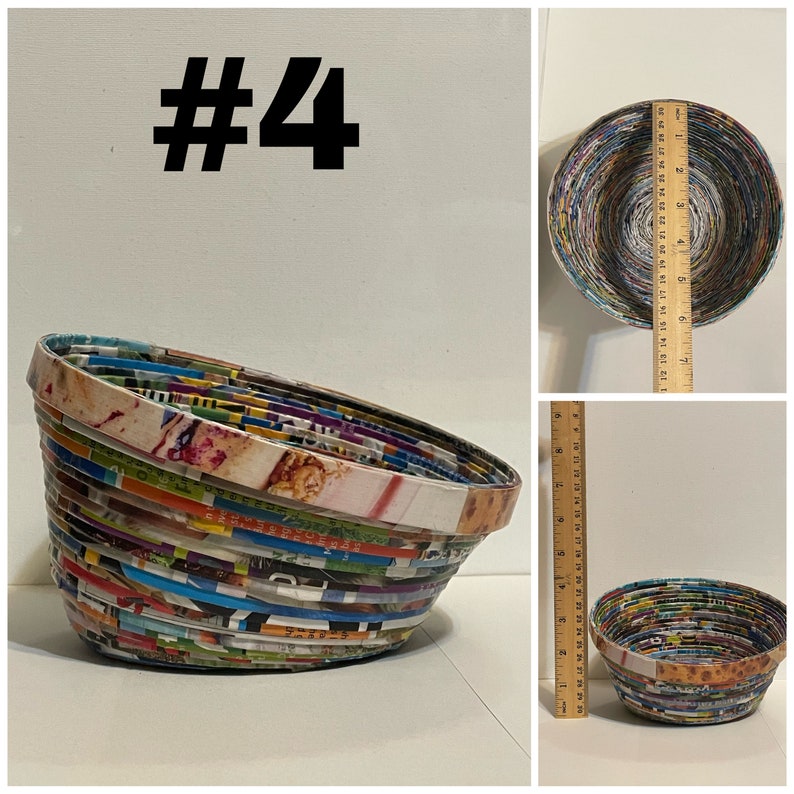 Recycled Paper Magazine Bowls Medium - Etsy