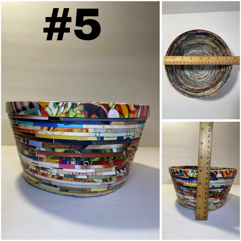 Recycled Paper Magazine Bowls Large - Etsy