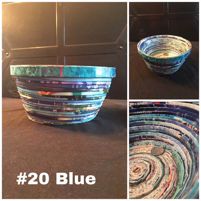 Recycled Paper Magazine Bowls Large - Etsy