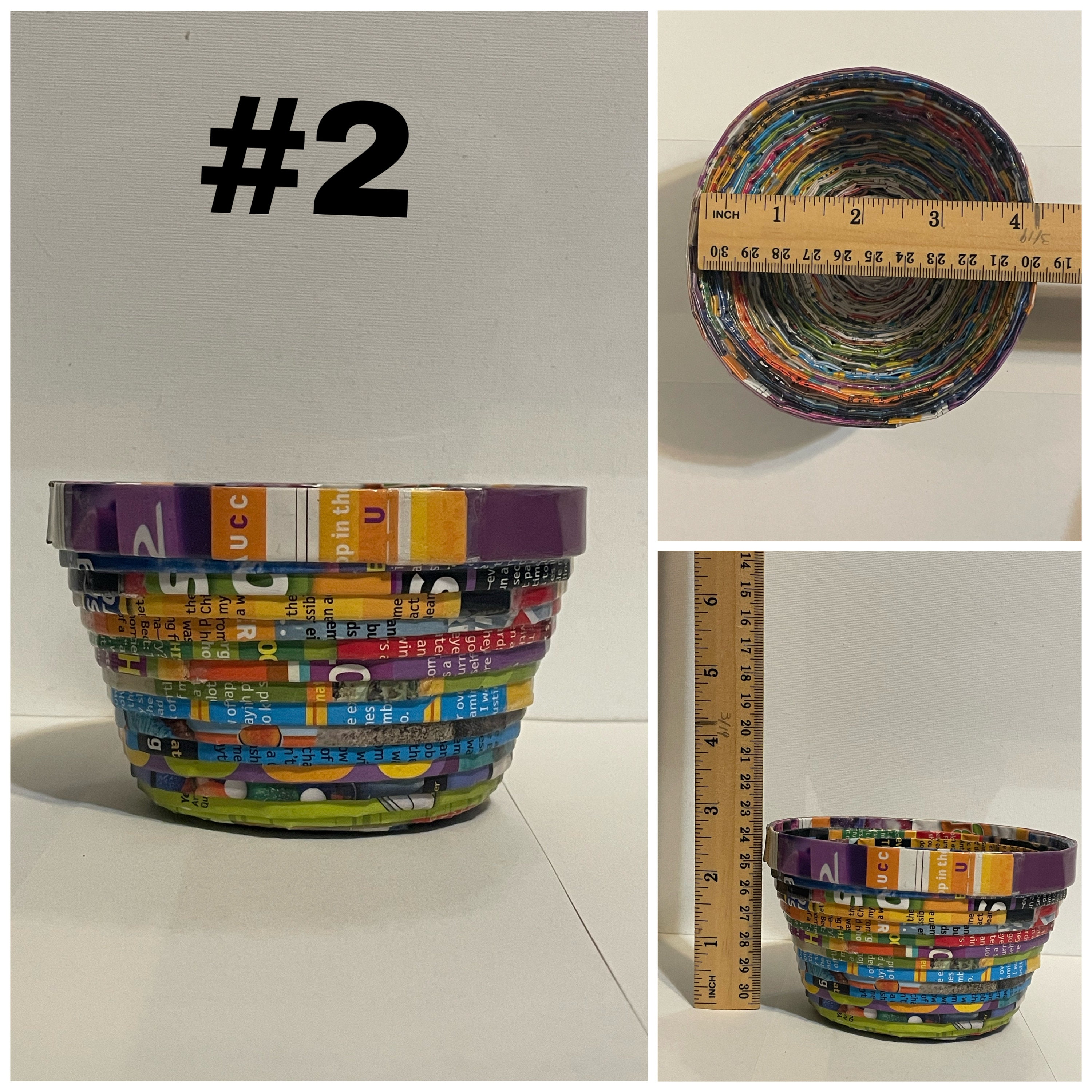 Recycled Paper Magazine Bowls Small - Etsy