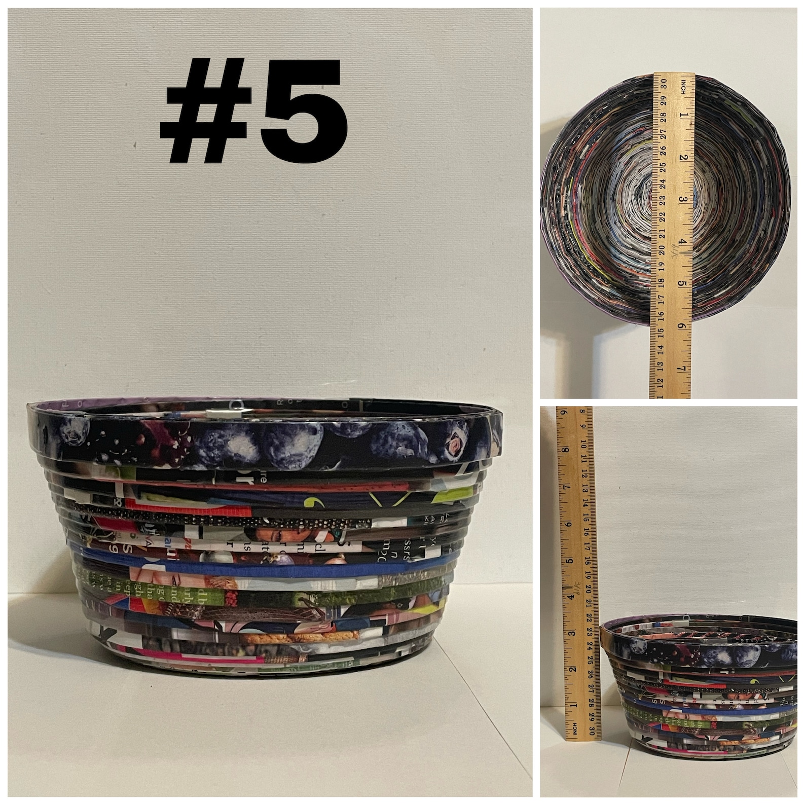 Recycled Paper Magazine Bowls Medium - Etsy