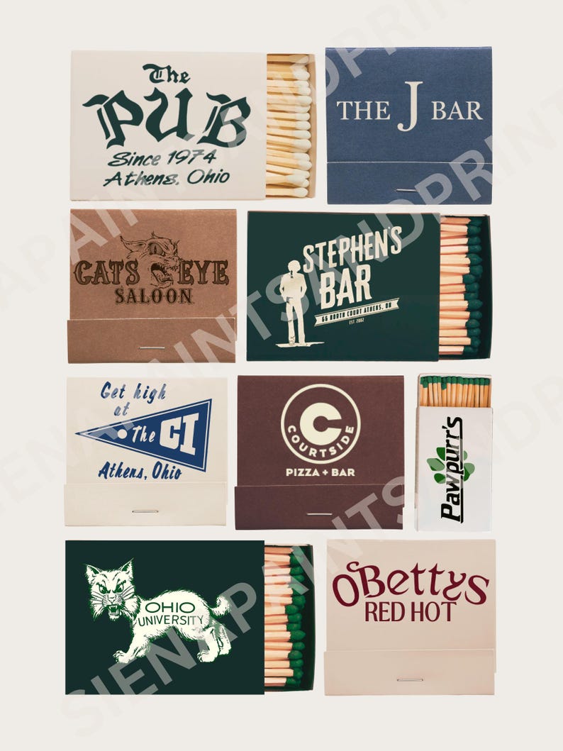 Vintage Matchbook Print Ohio University Athens Ohio College Gift ...