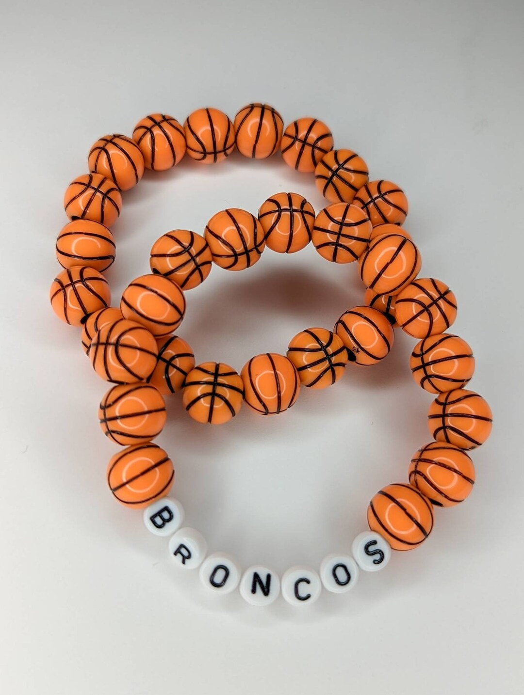Personalized Basketball Stretch Bracelets / Sports Bracelets - Etsy