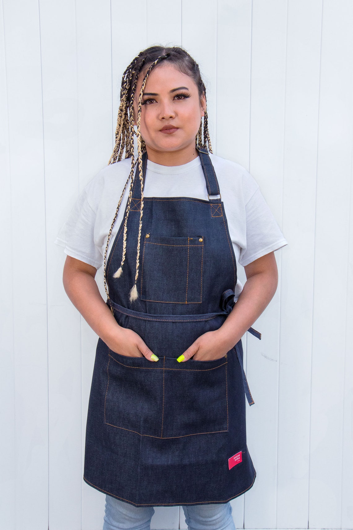Blue Denim Apron for Women - Etsy