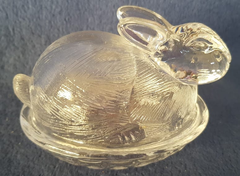 Clear Glass Rabbit Candy Dish - Etsy