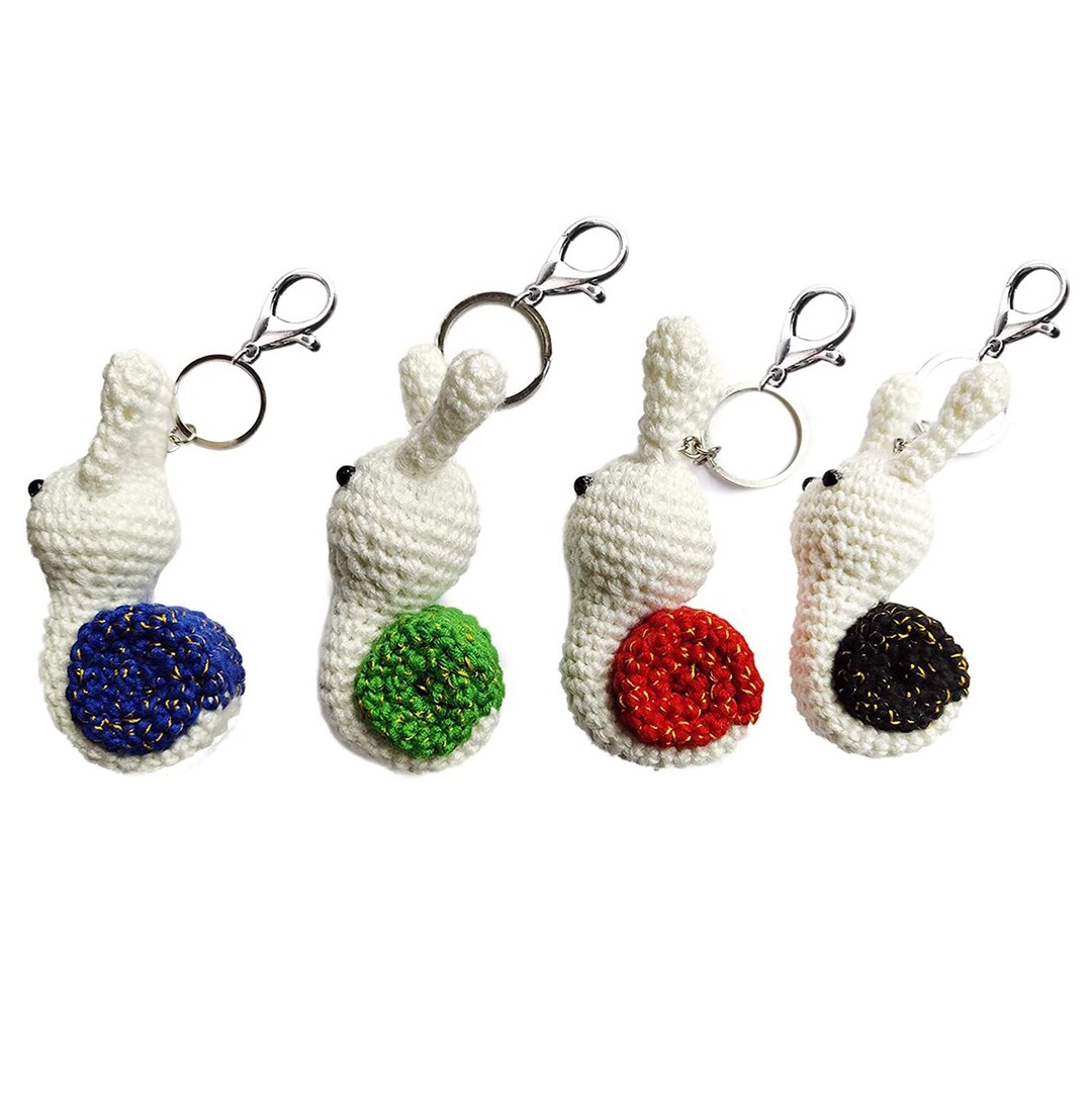 Snail Crochet Keychain Handmade Amigurumi Gift Bag Accessories Purse ...