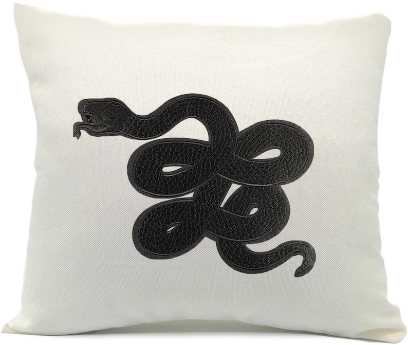 Embroidery Snake Pillow Cover Throw Pillow Case Cushion Cover Home ...