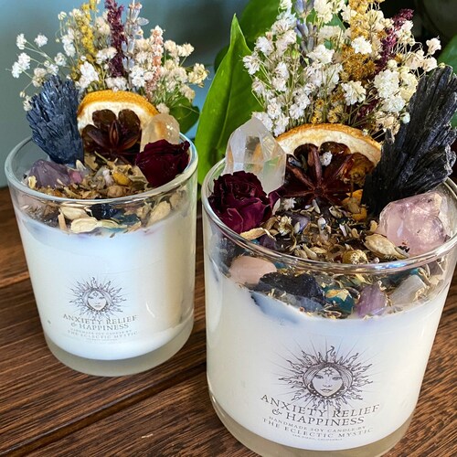 Soul Healing Intention Candle Packed With Crystals Herbs and - Etsy