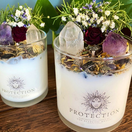 Soul Healing Intention Candle Packed With Crystals Herbs and - Etsy