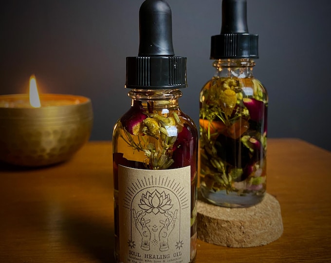 Protection Botanical & Crystal Infused Oil- Energy Protection Intention ...