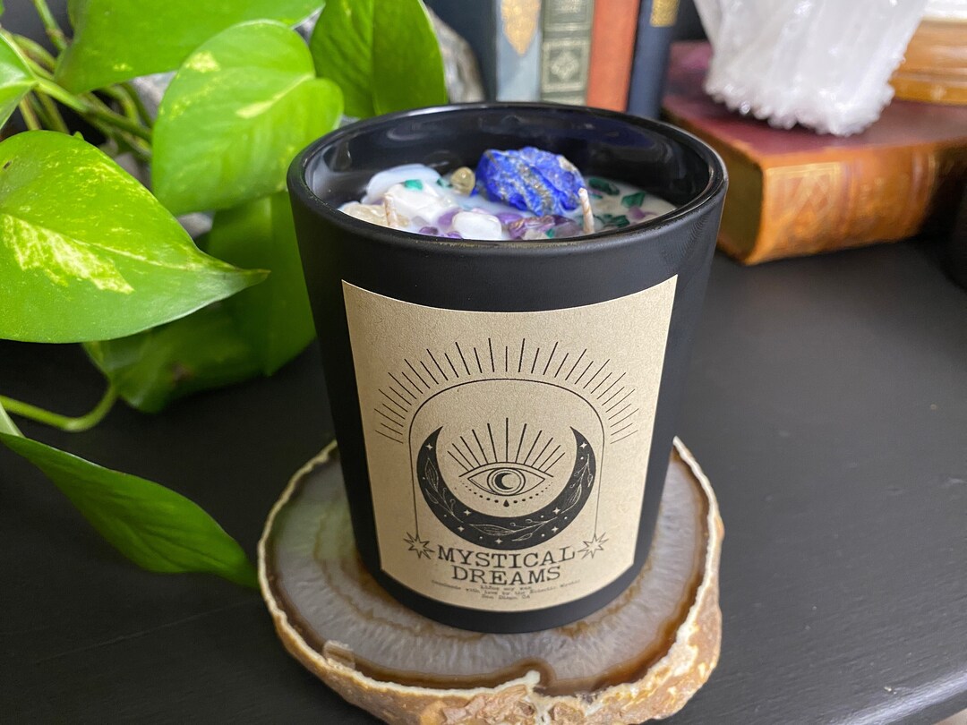 Mystical Dream Crystal Candle, Lavender Scented, Magical Crystal ...