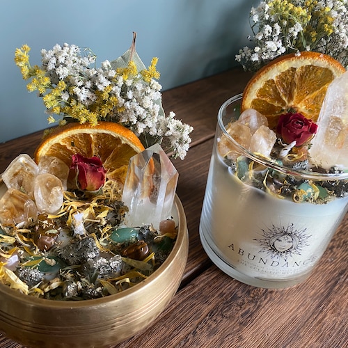 Soul Healing Intention Candle Packed With Crystals Herbs and - Etsy