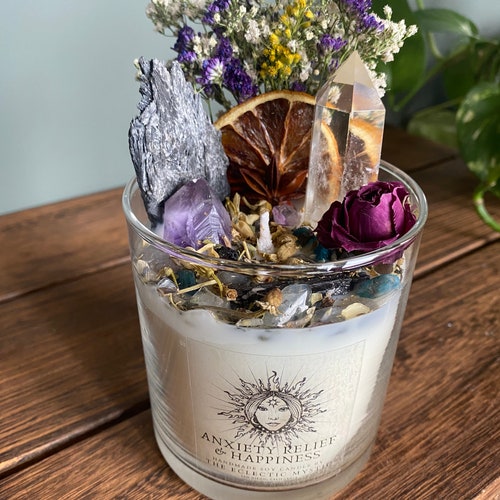 Attract Love Intention Candle Packed With Crystals Herbs & - Etsy