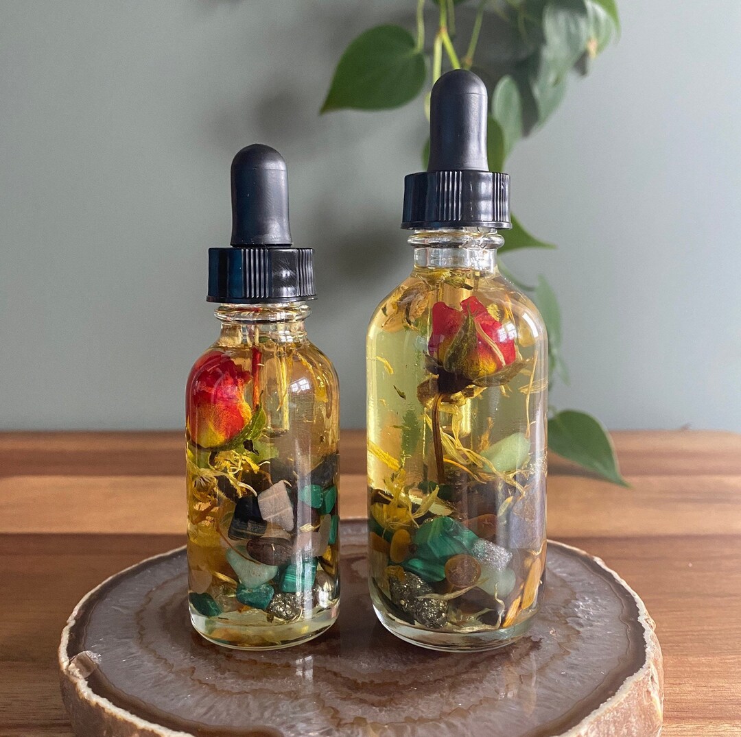 Abundance Botanical & Crystal Infused Oil Manifest Abundance Intention ...