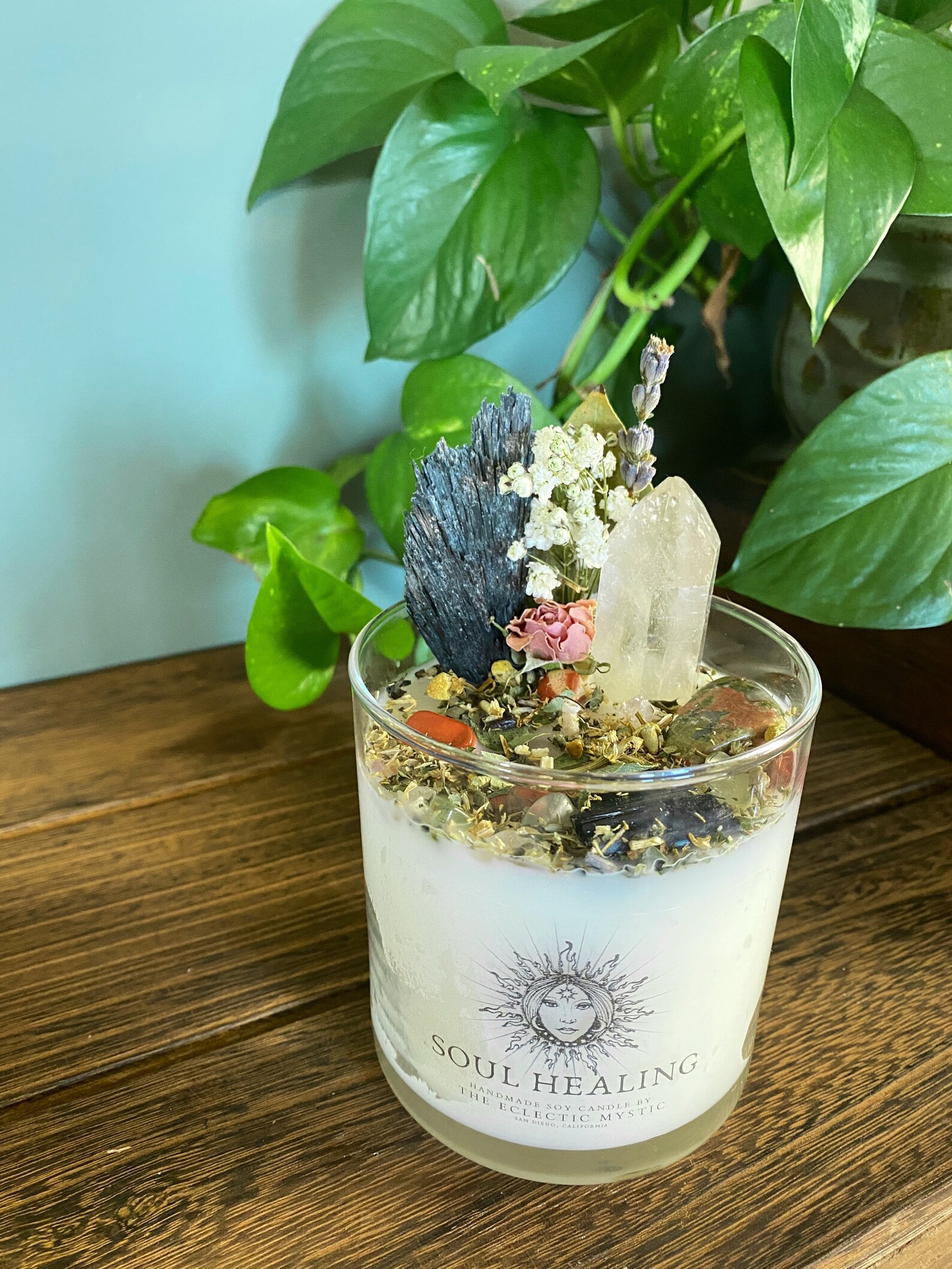 Soul Healing Intention Candle Packed With Crystals Herbs and - Etsy