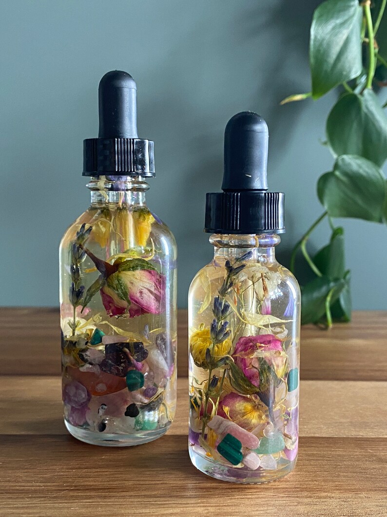 Attract Love Botanical & Crystal Infused Oil Intention Oil - Etsy