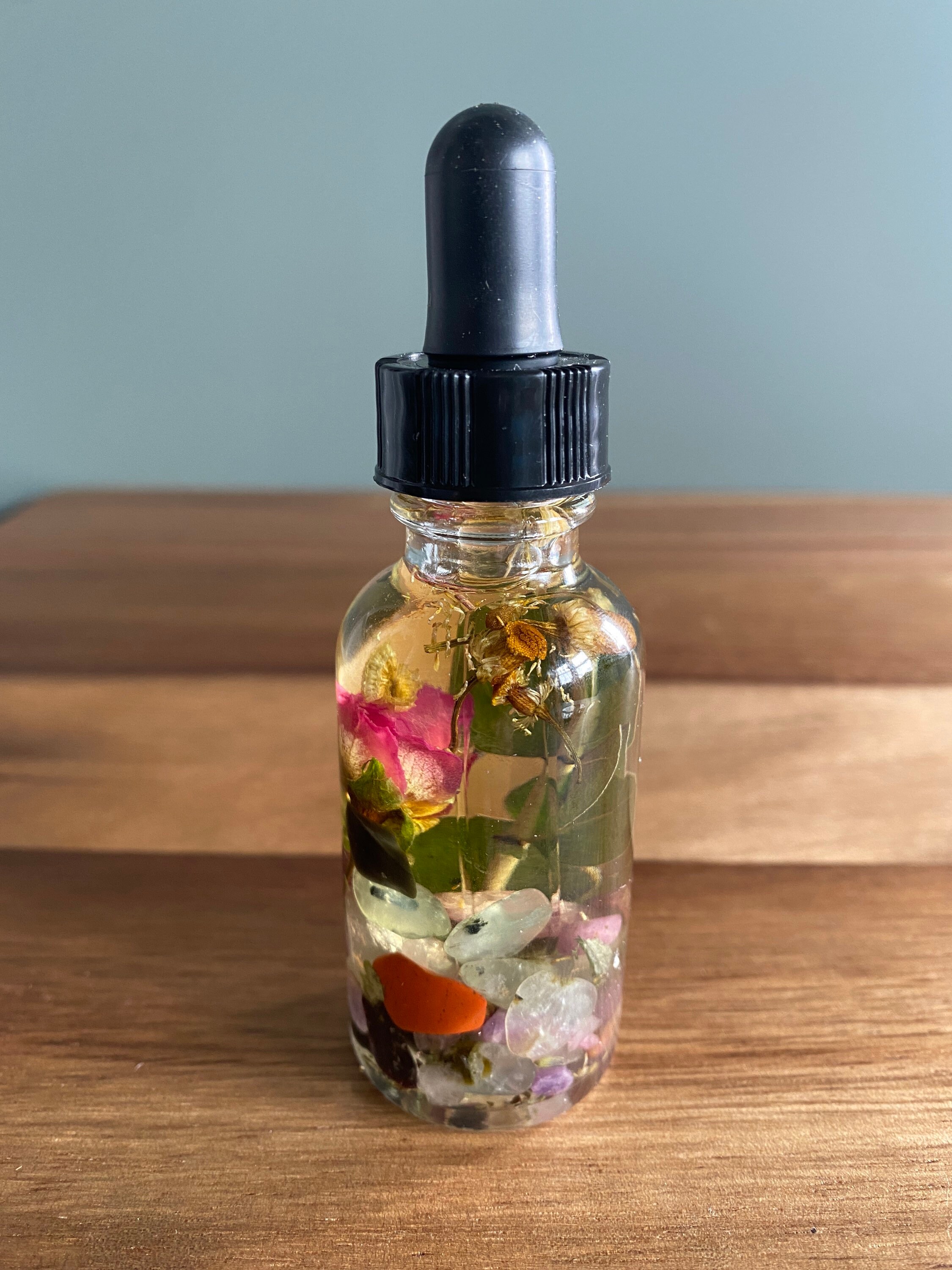 Soul Healing Botanical And Crystal Infused Oil Intention Oil Etsy
