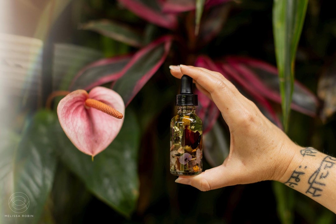 Self Love Botanical Crystal Infused Oil Intention Oil, Self Care, Body ...