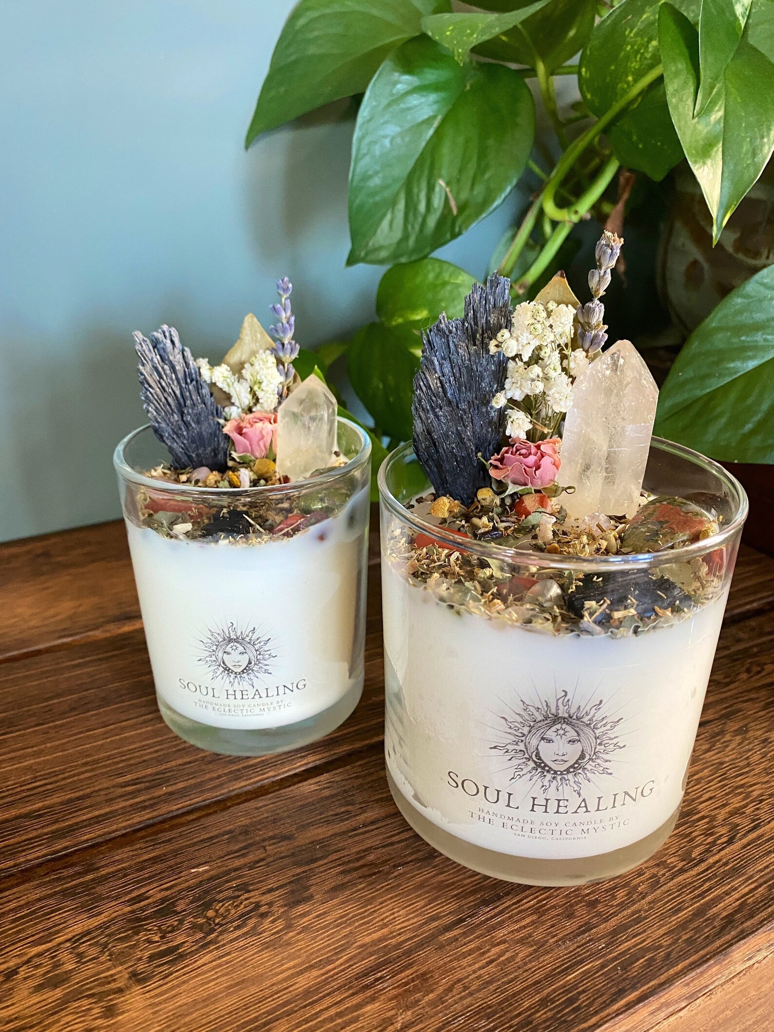 Soul Healing Intention Candle Packed With Crystals Herbs and - Etsy