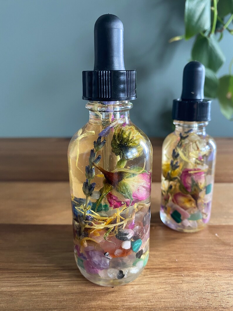 Attract Love Botanical & Crystal Infused Oil Intention Oil - Etsy