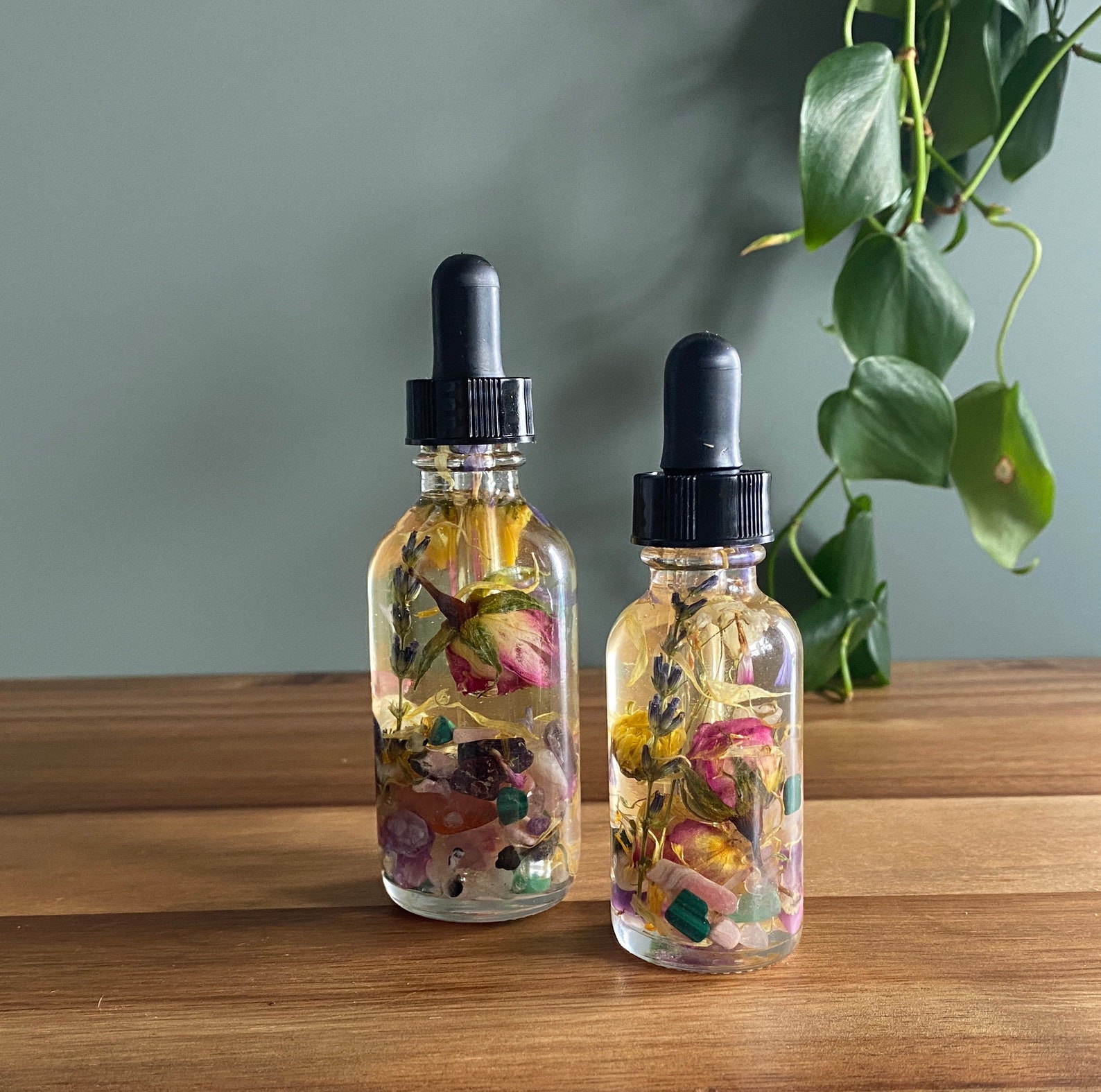 Attract Love Botanical & Crystal Infused Oil Intention Oil - Etsy