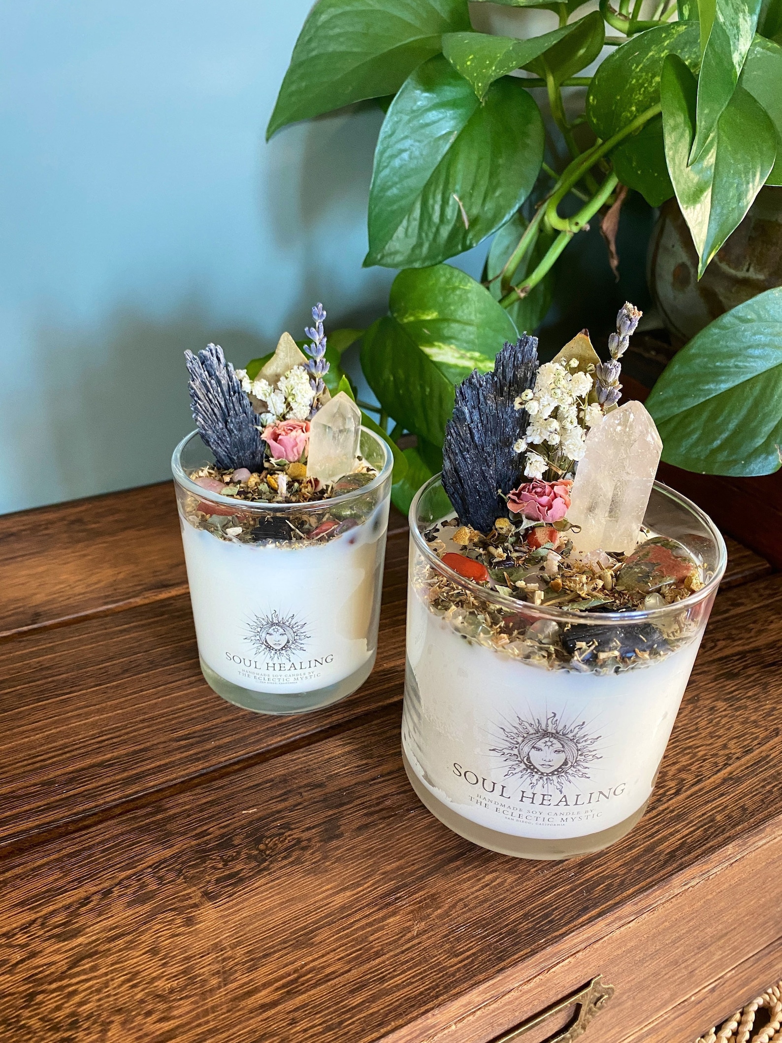 Soul Healing Intention Candle Packed With Crystals Herbs and - Etsy
