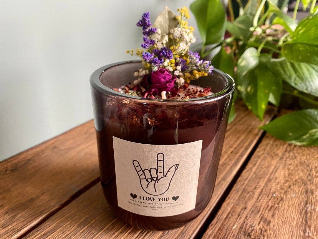 ASL “I Love You” Candle - Sign Language Gift - Etsy