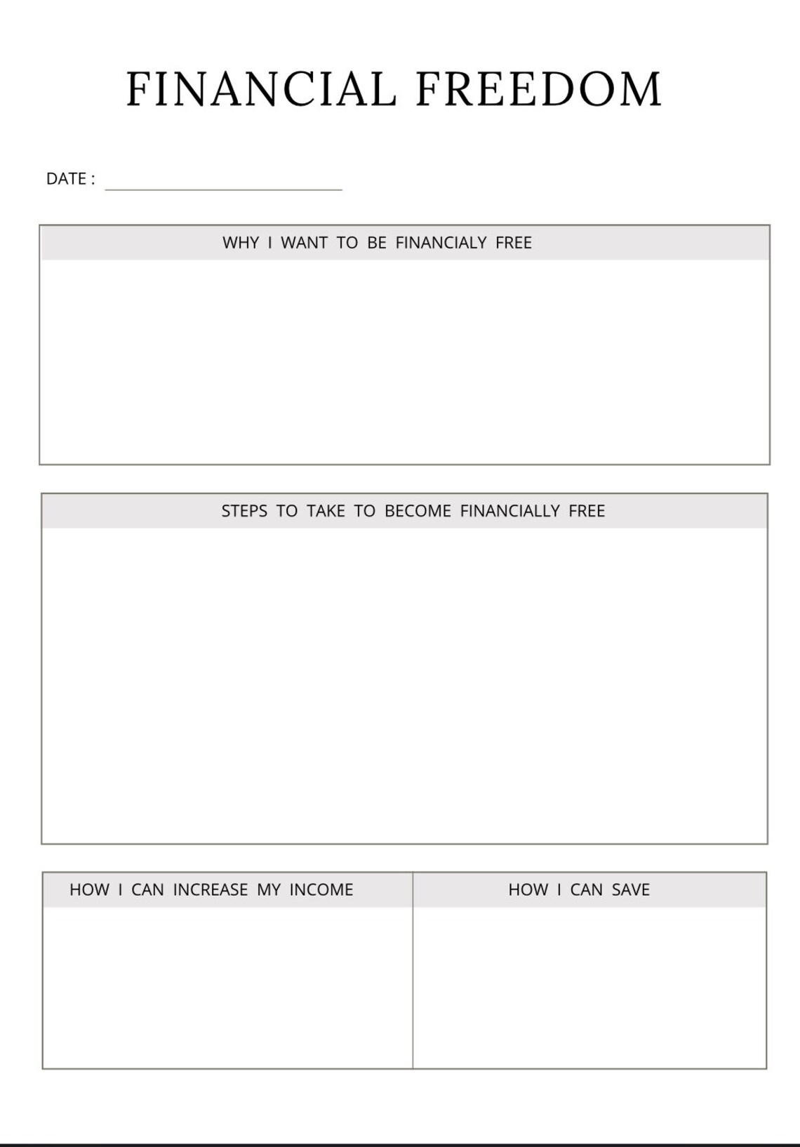 Money Planning Journal - Etsy