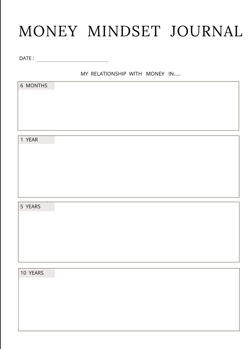 Money Planning Journal - Etsy