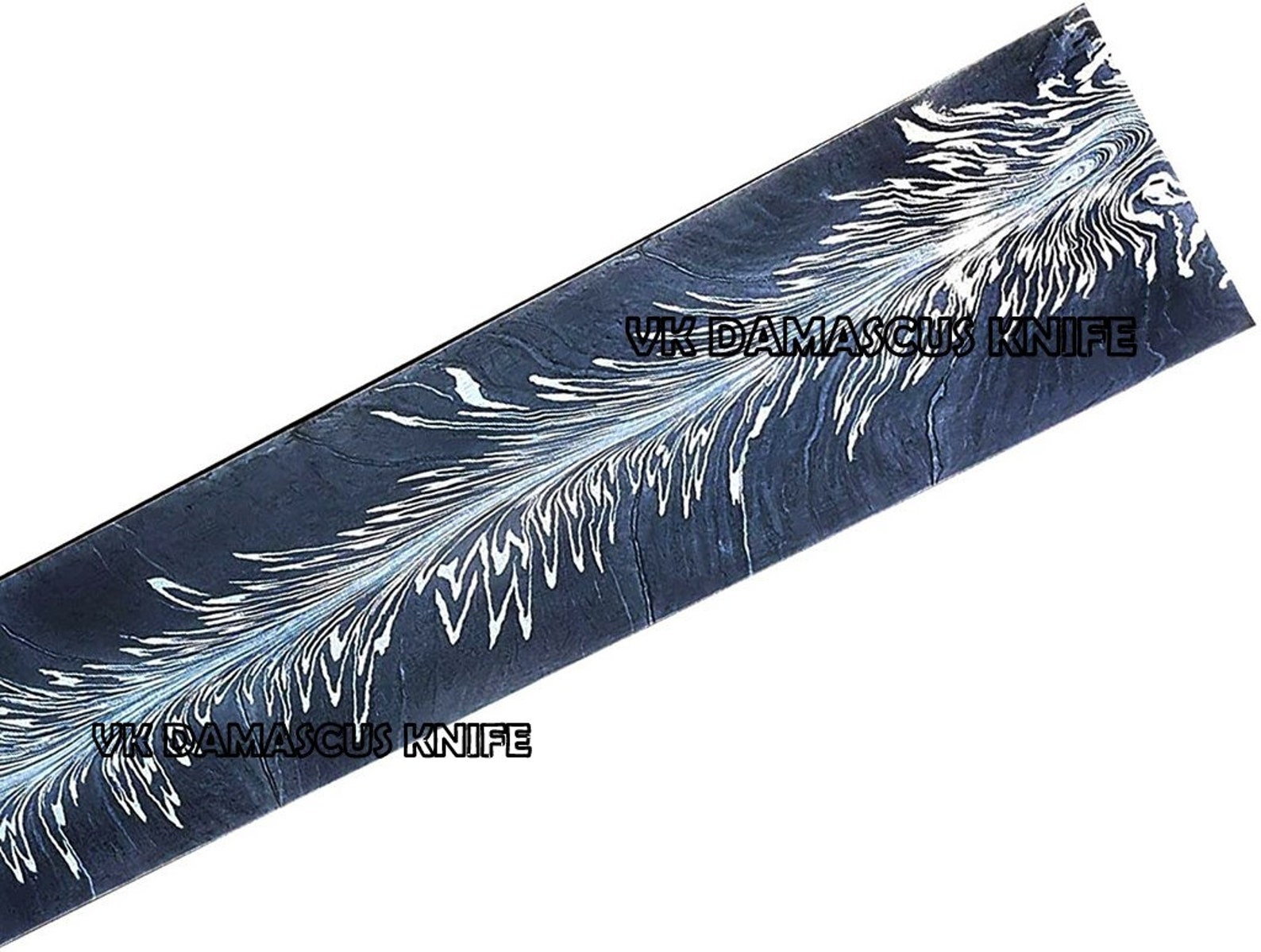 Handmade Damascus Forged Billet Blank Blade Feather Pattern - Etsy