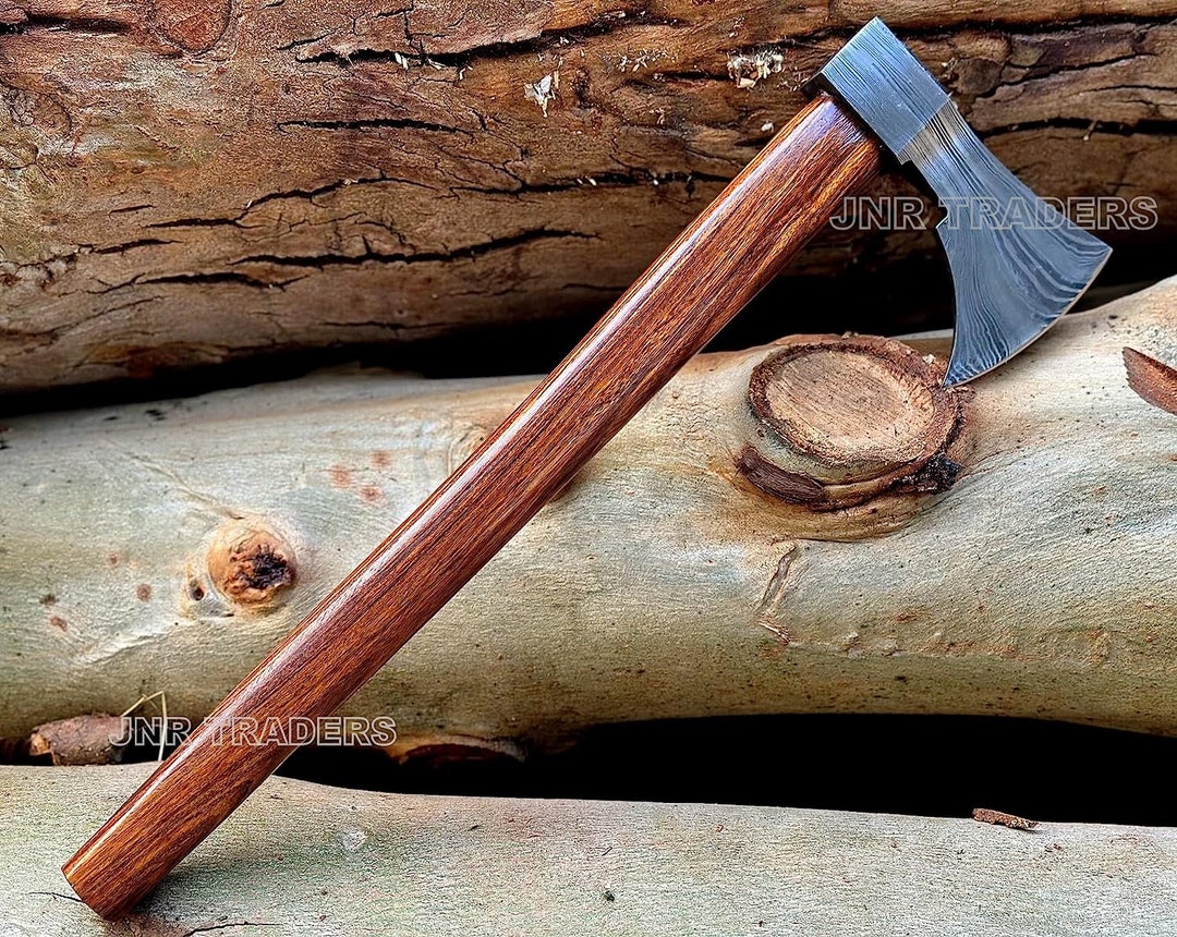 Handmade Viking Axe, Damascus Steel Hatchet Axe, Hunting Axe, Tomahawk ...