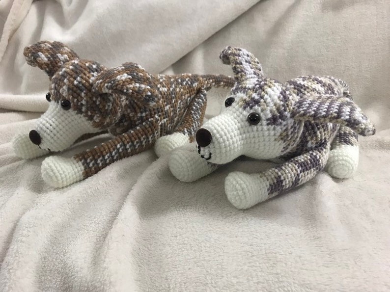 Crocheted Brindle Whippet (children's Dog Toy) - Etsy