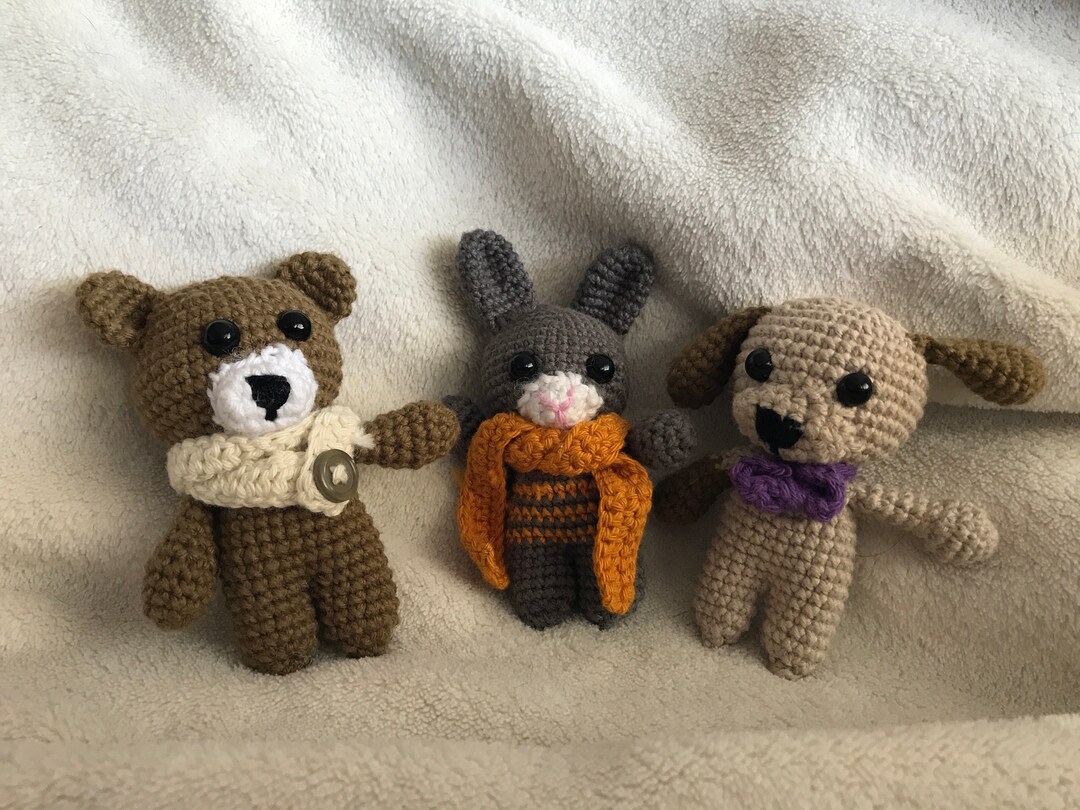 Crocheted Pocket Friends - Set of 3 (children's Toys) - Etsy