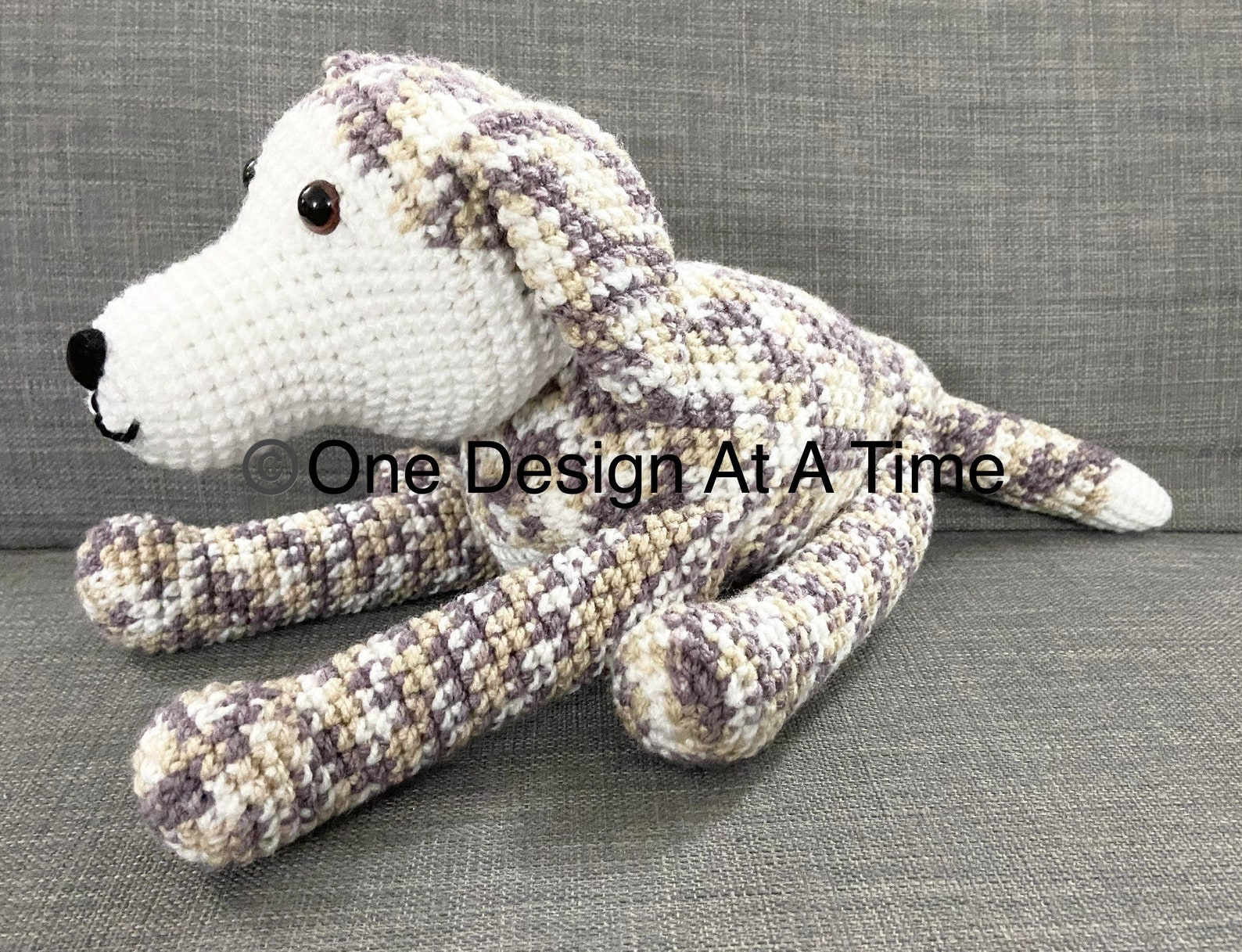 Crocheted Brindle Whippet children's Dog Toy - Etsy