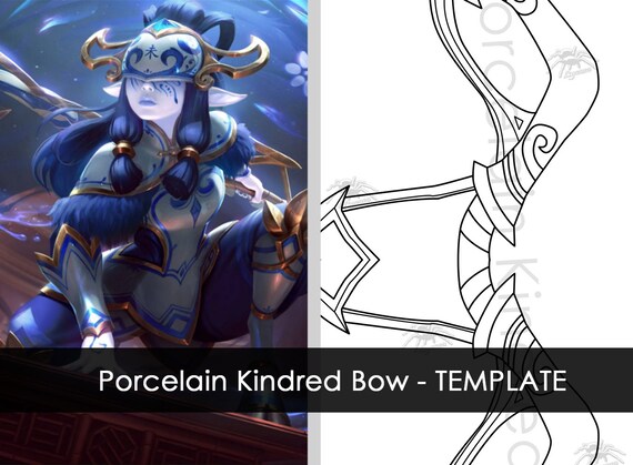 Porcelain Kindred Bow TEMPLATE league of Legends - Etsy UK