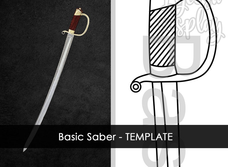Saber Sword TEMPLATE saber Sword - Etsy