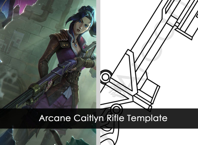 Caitlyn Arcane rifle TEMPLATE - Etsy UK