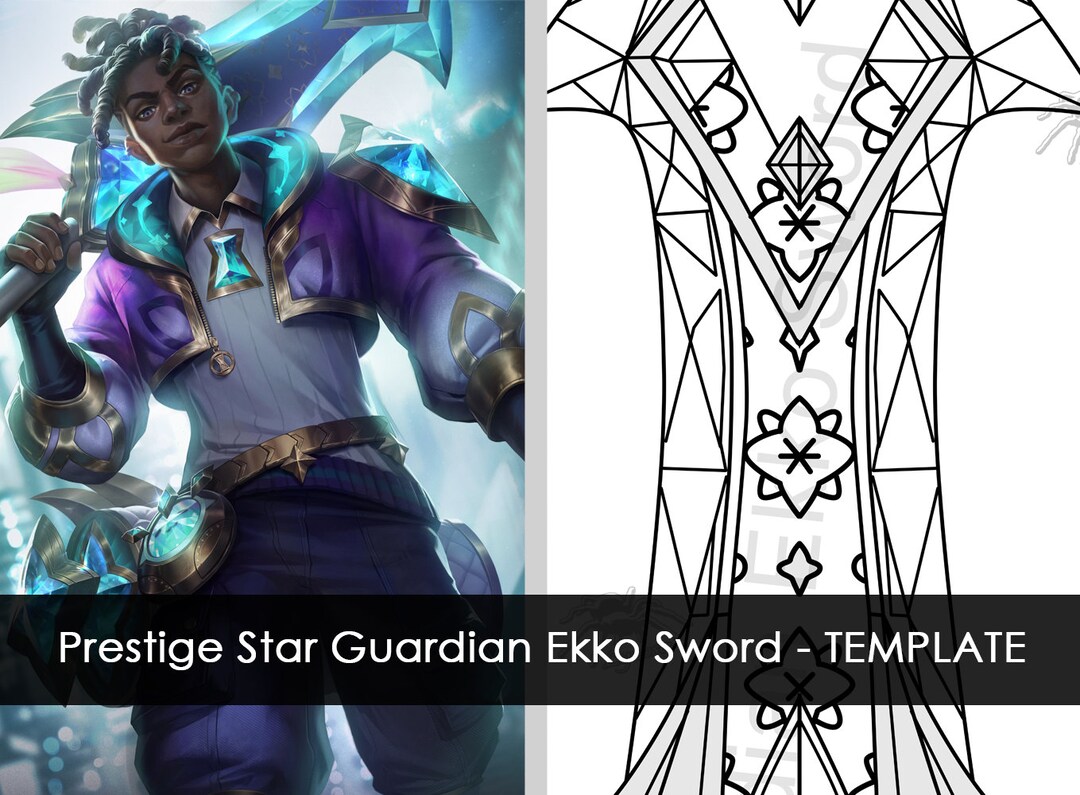 Prestige Star Guardian Ekko Sword - TEMPLATE (league of Legends) - Etsy