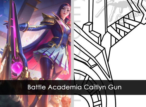 Battle Academia Caitlyn Gun TEMPLATE league of Legends | Etsy Australia