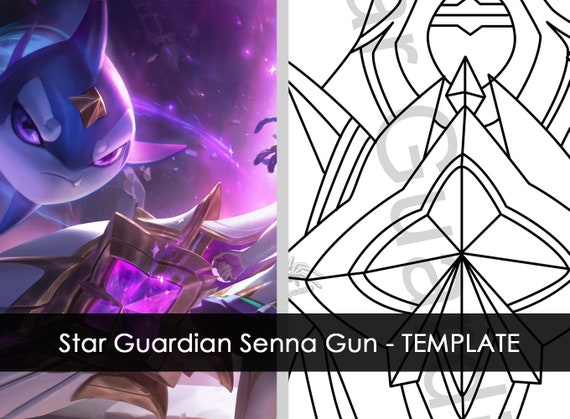Star Guardian Senna Gun TEMPLATE league of Legends - Etsy