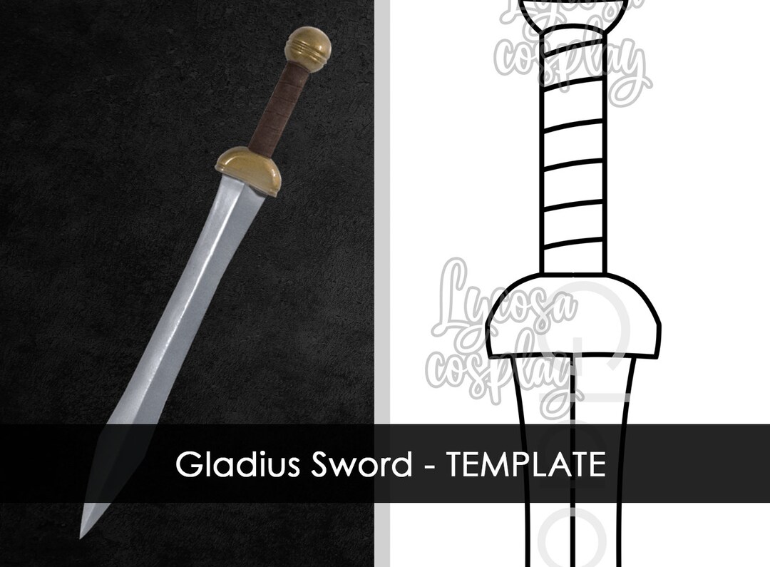 Gladius Sword - TEMPLATE (sword, Gladiussword, Roman Sowrd, Roman ...