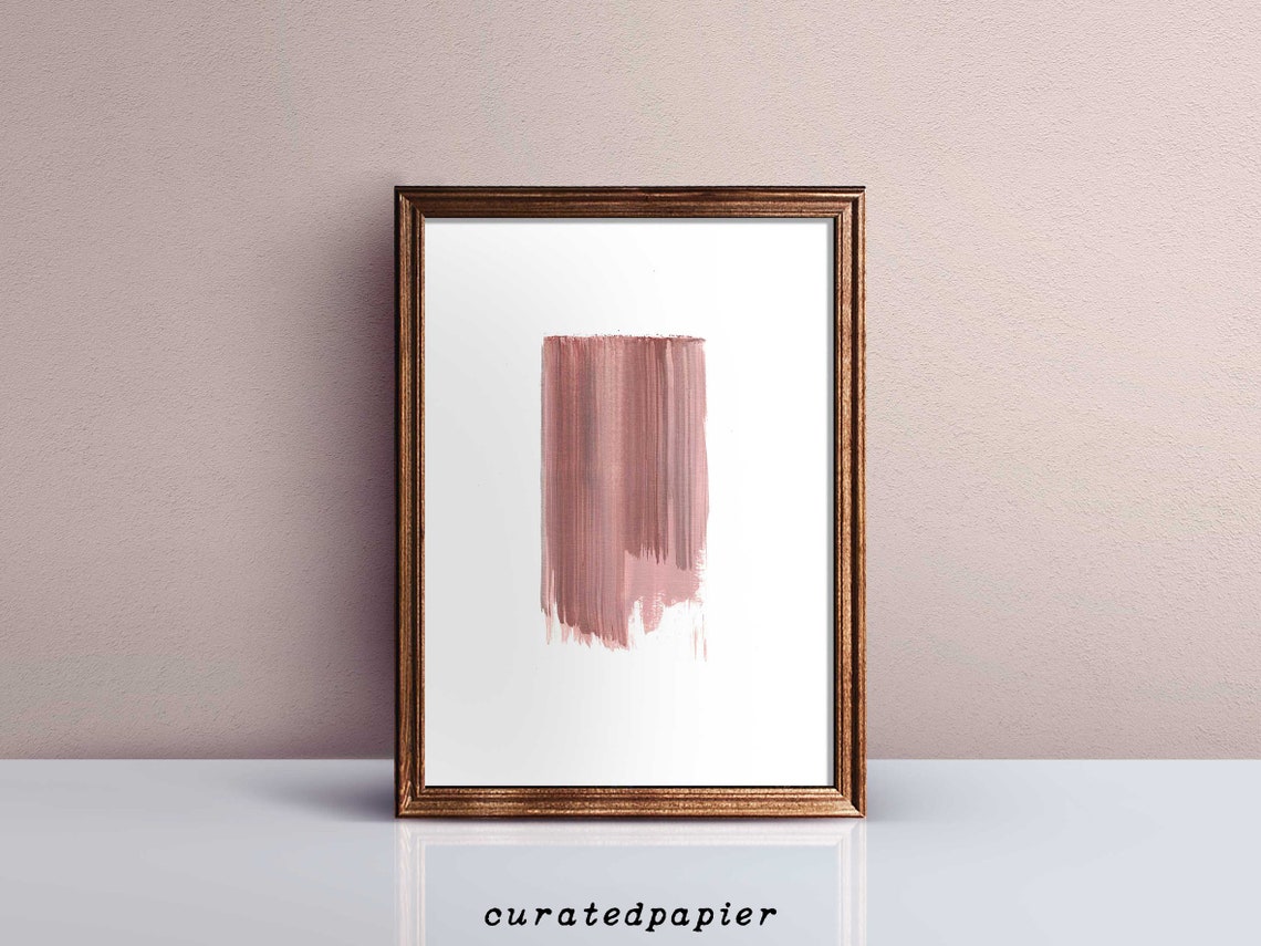 Blush Digital Art Print | Blush Pink Brush Stroke Art | Gallery Wall ...