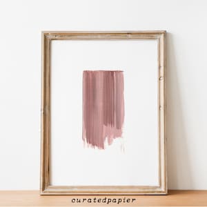 Blush Digital Art Print | Blush Pink Brush Stroke Art | Gallery Wall ...
