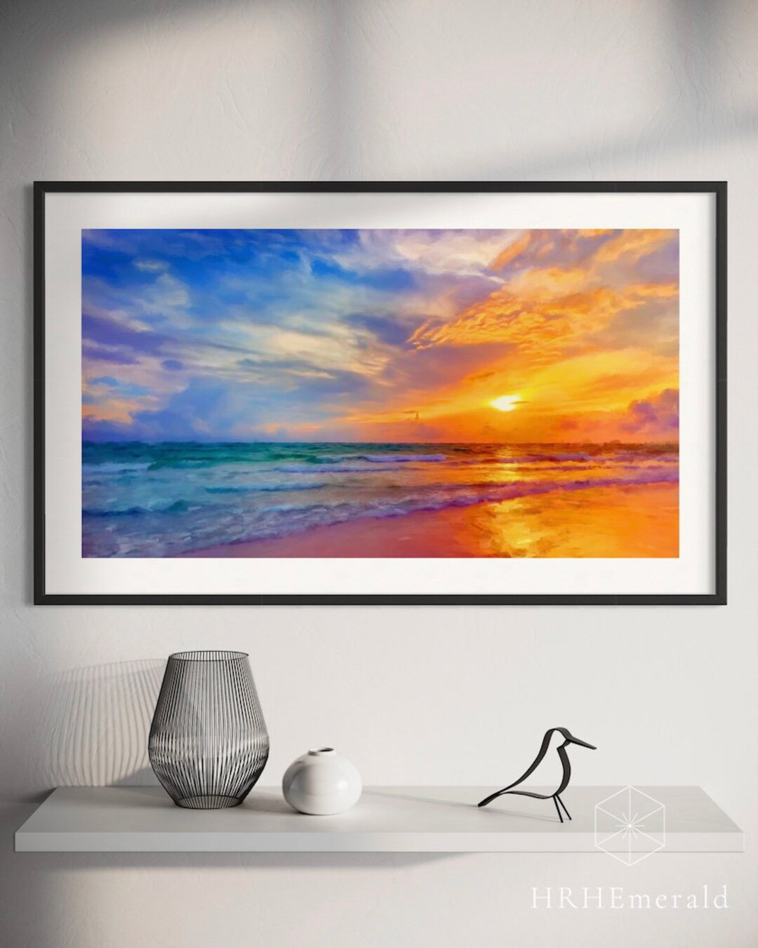 Downloadable NFT Digital Printable Sunset Beach Waves Seascape Ocean ...